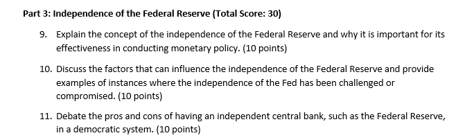 Solved 9. Explain the concept of the independence of the | Chegg.com