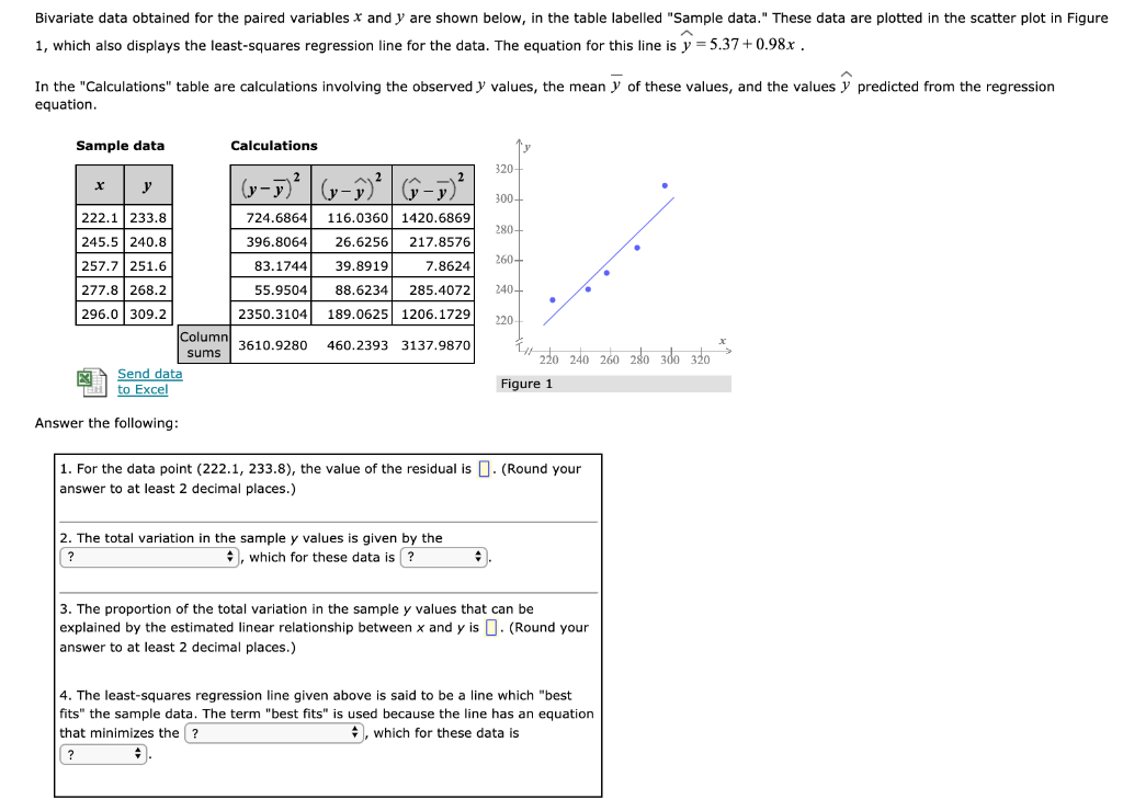 Solved Bivariate data obtained for the paired variables X | Chegg.com