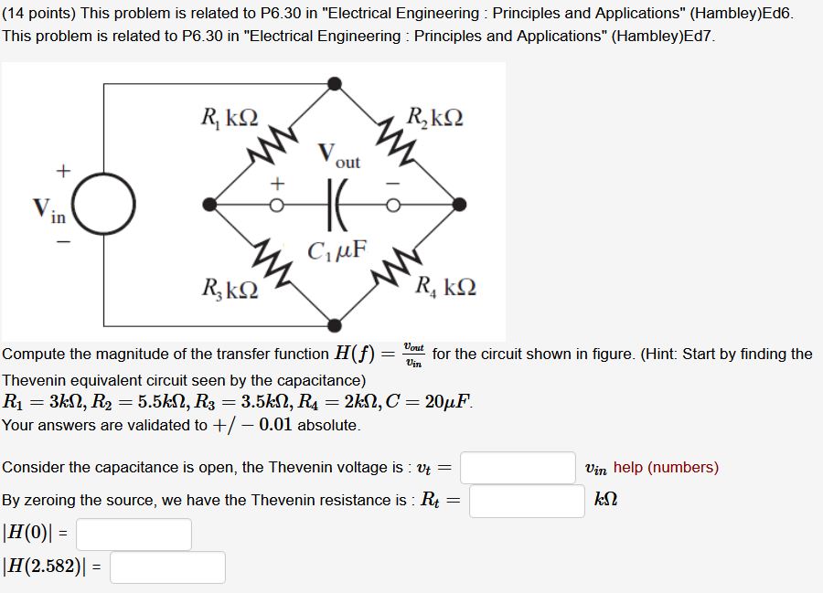 Solved (14 points) This problem is related to P6.30 in | Chegg.com
