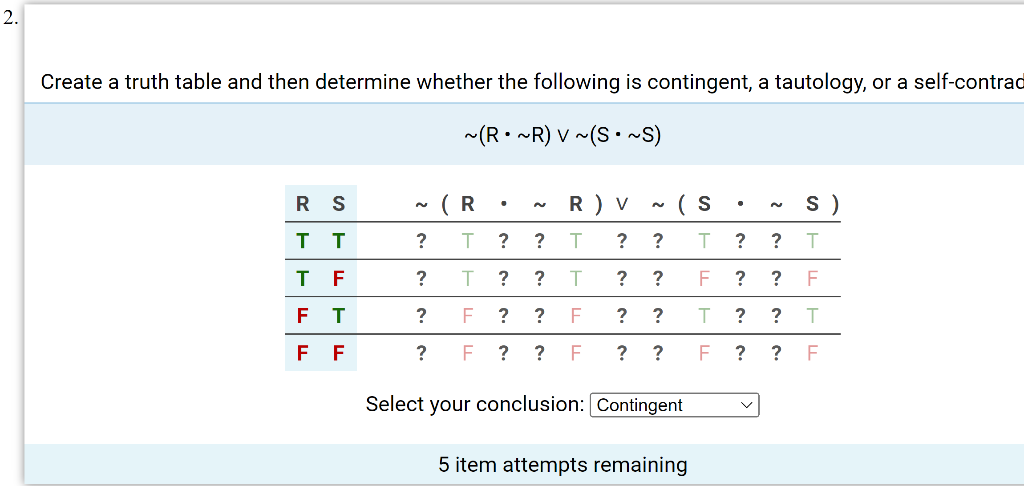 Create A Truth Table And Then Determine Whether The