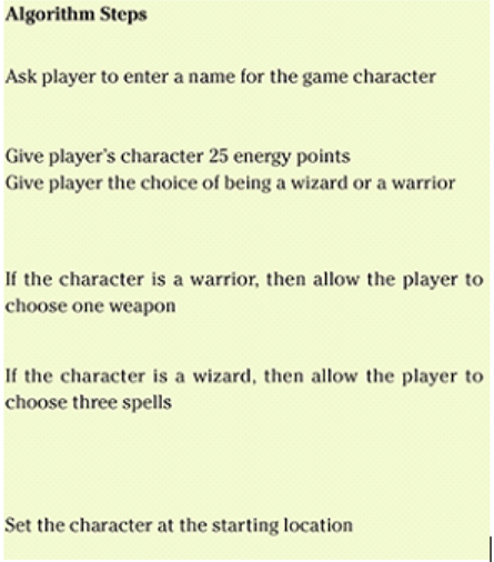 Solved Algorithm Steps Ask player to enter a name for the | Chegg.com