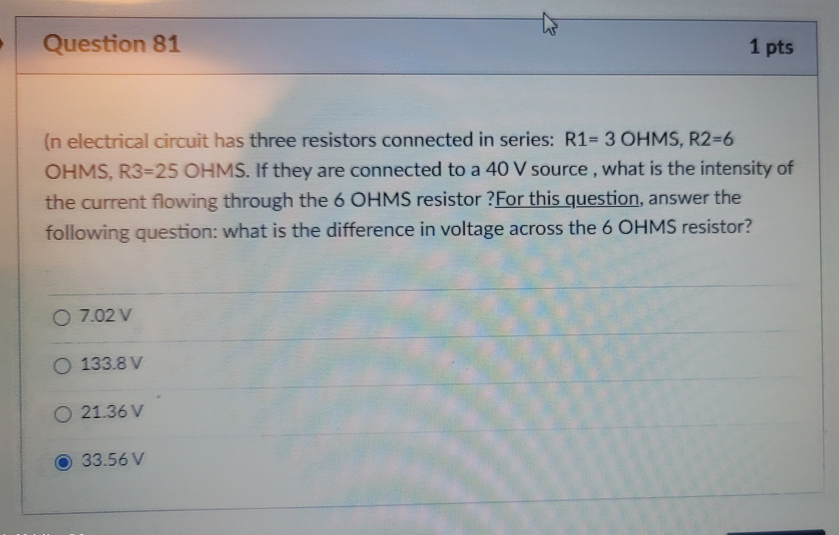 Solved (n electrical circuit has three resistors connected | Chegg.com