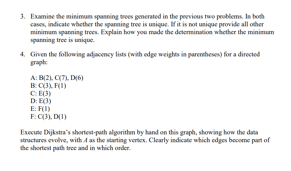 Solved Hello I needed to check my answers for #4. ﻿Thanks! | Chegg.com