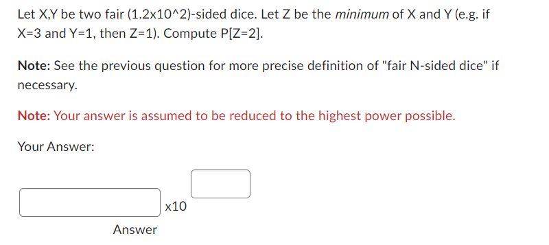 Let X,Y be two fair (6.8×10∧1)-sided dice, with sides | Chegg.com