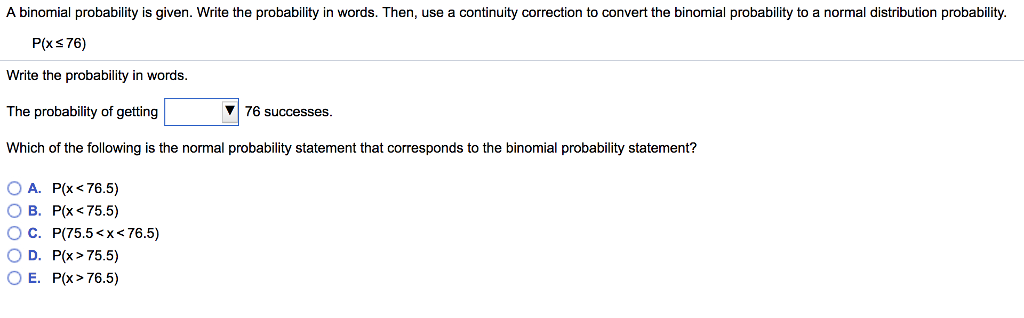 Solved A binomial probability is given. Write the | Chegg.com