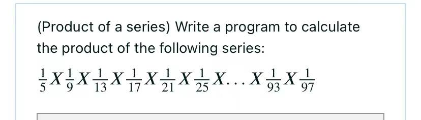 Solved Write C++ program to calculate the product of the | Chegg.com