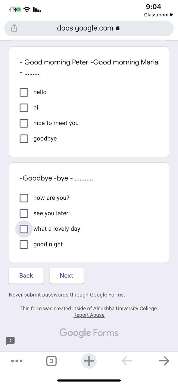Solved 9:04 Classroom docs.google.com - Good morning Peter | Chegg.com