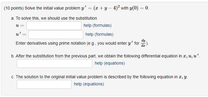 Solved 10 points) Solve the initial value problem | Chegg.com