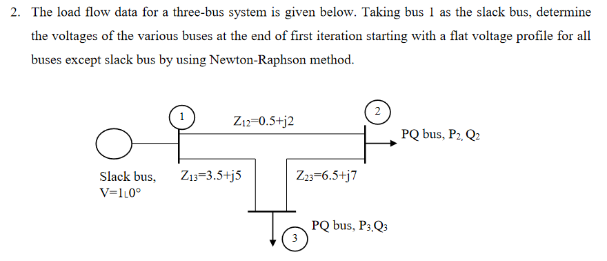 Solved - PQ bus P2, Q2 = -8, -0.8 - PQ bus P3, Q3 = -6, -0.3 | Chegg.com