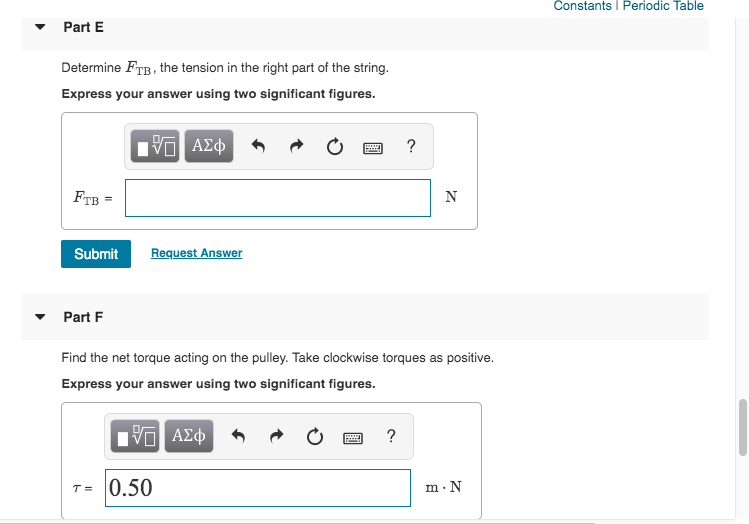 Solved Constants Periodic Table Part A Two blocks are | Chegg.com