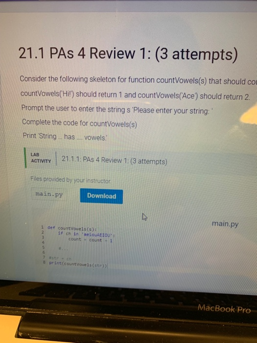 Solved 21.1 PAs 4 Review 1: (3 attempts) Consider the | Chegg.com