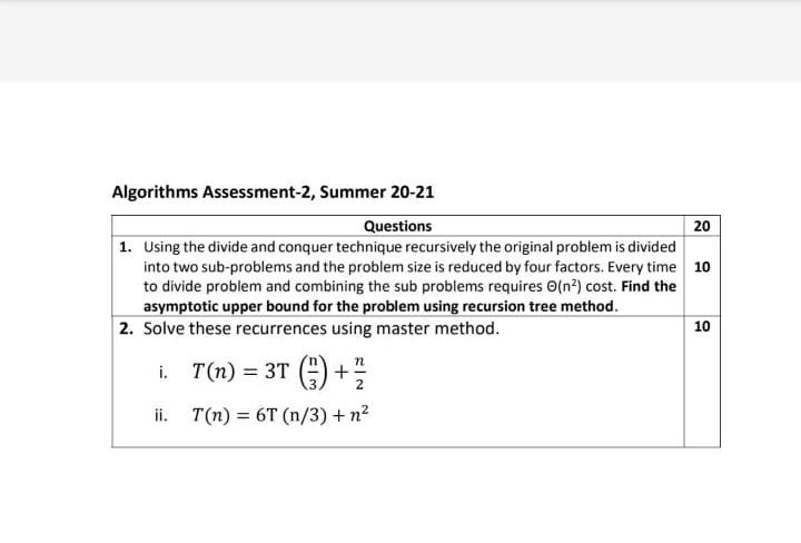 Solved Using the divide and conquer technique recursively | Chegg.com