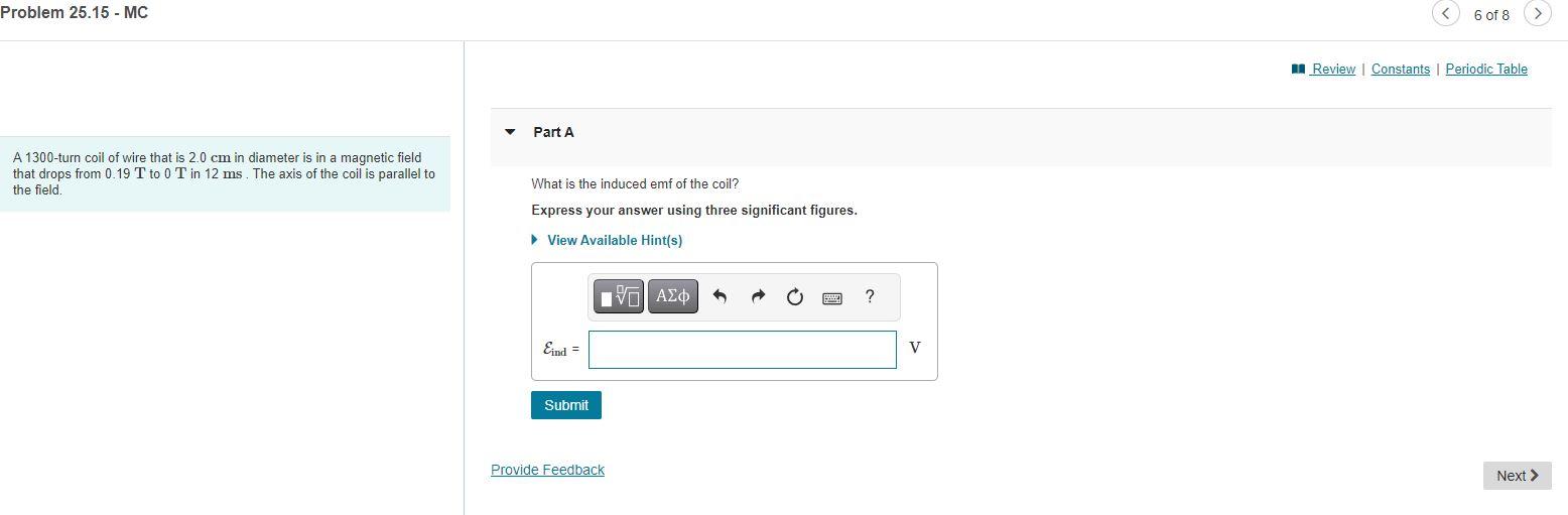 Solved A 1300-turn coil of wire that is 2.0 cm in diameter | Chegg.com
