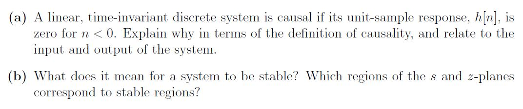 Solved A A Linear Time Invariant Discrete System Is
