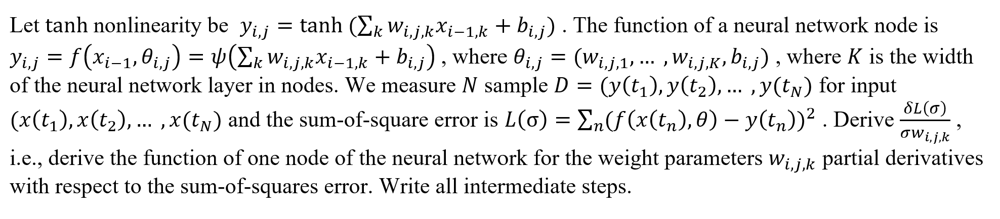 Solved Let tanh nonlinearity be | Chegg.com