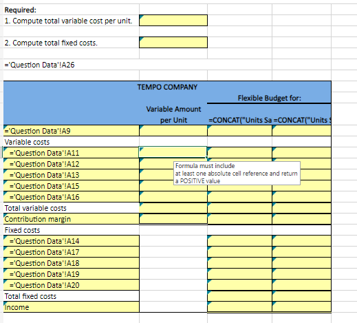 Solved Required: 1. Compute total variable cost per unit. 2. | Chegg.com Solved Required: 1. Compute total variable cost per unit. 2. | Chegg.com