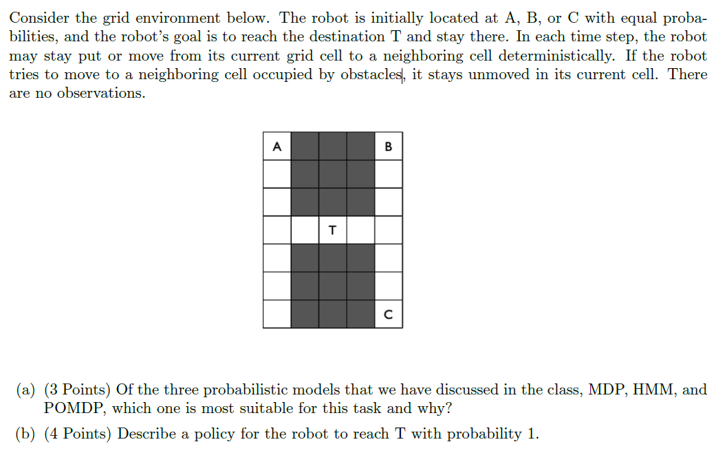 Solved Consider the grid environment below. The robot is | Chegg.com