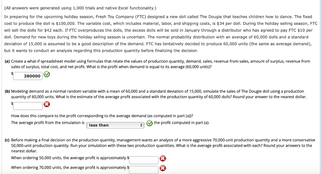 Solved All Answers Were Generated Using 1 000 Trials And