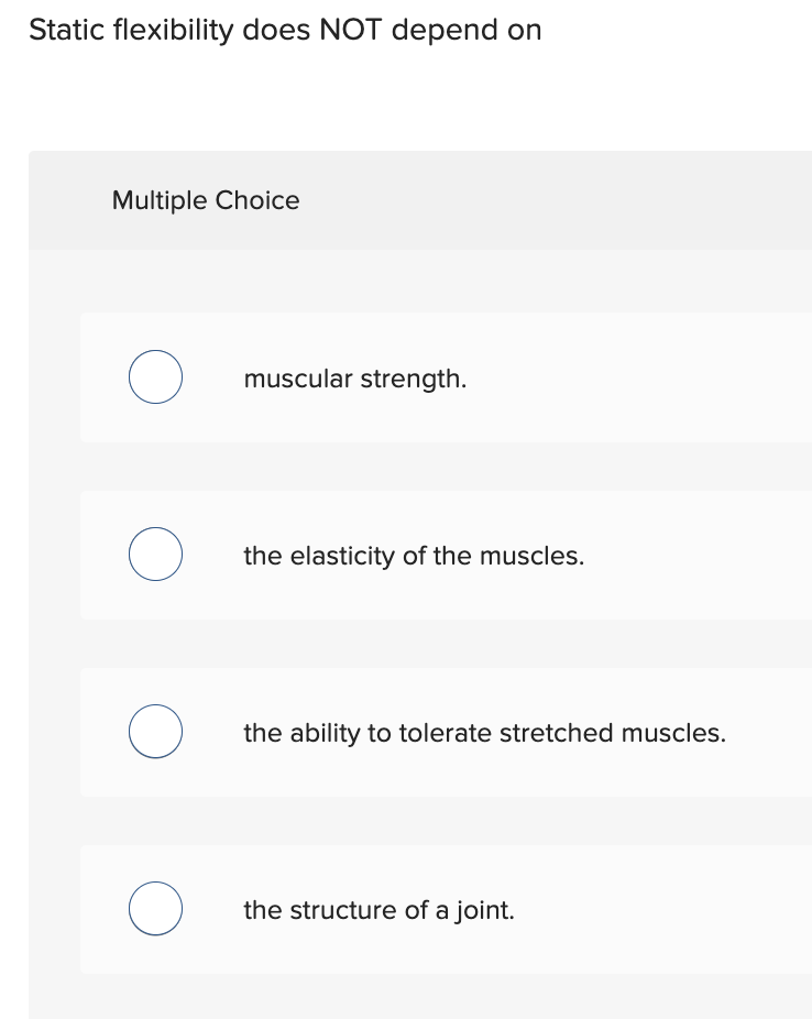 Solved Static flexibility does NOT depend onMultiple | Chegg.com