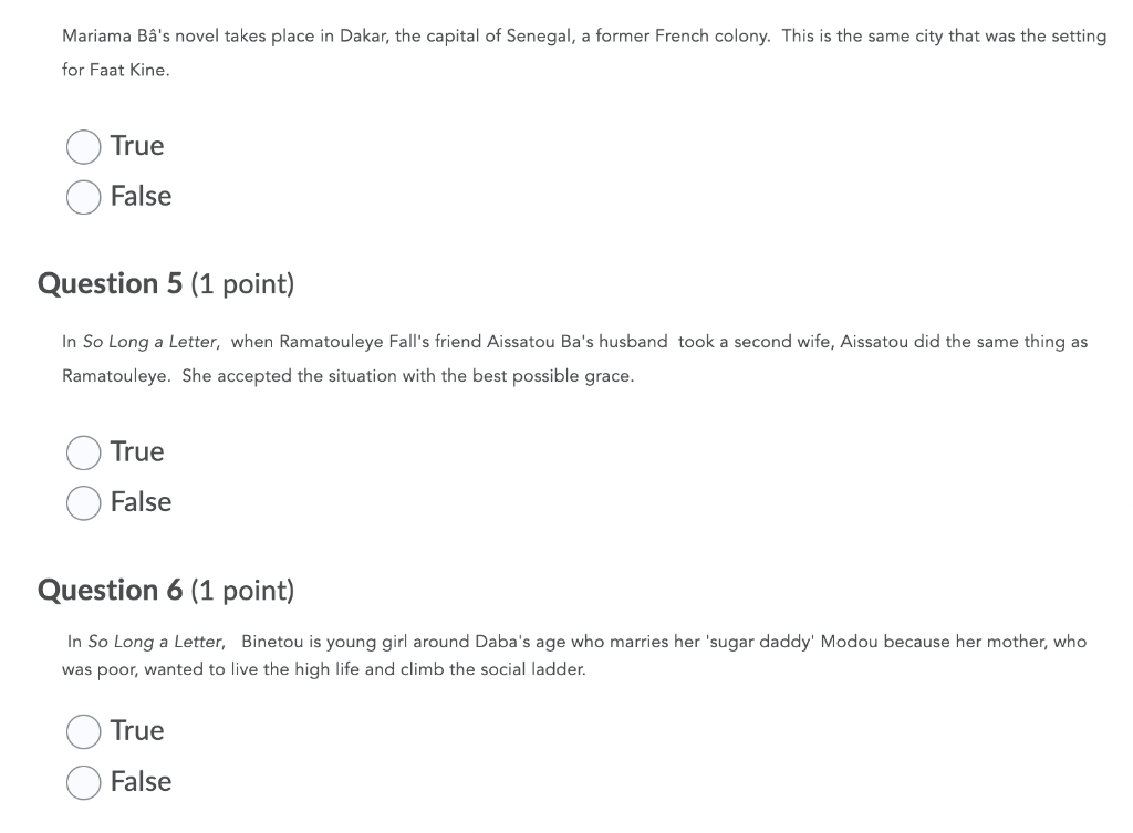 Solved Ramatouleye Fall ultimately marries Daouda Dieng a | Chegg.com