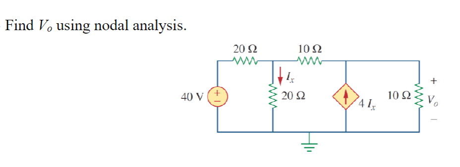 Solved Find Vo ﻿using nodal analysis. | Chegg.com