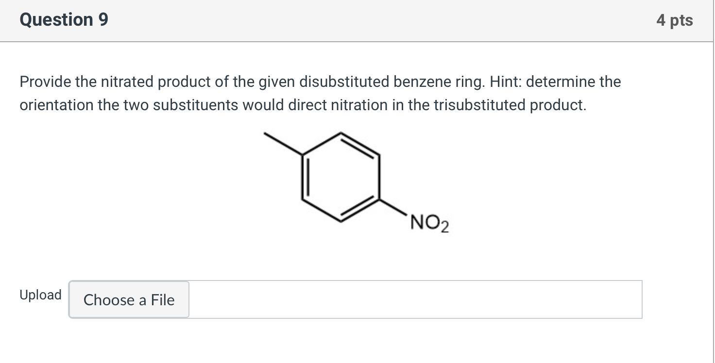 Solved Provide the nitrated product of the given | Chegg.com
