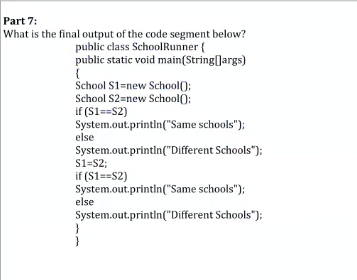 Solved Part 7: What is the final output of the code segment | Chegg.com