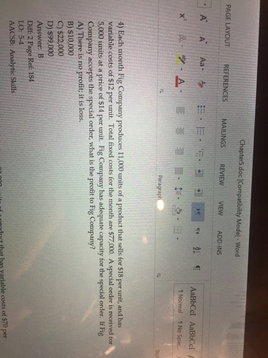 Solved ChapterS.doc [Compatibility Model- Word PAGE LAYOUT | Chegg.com