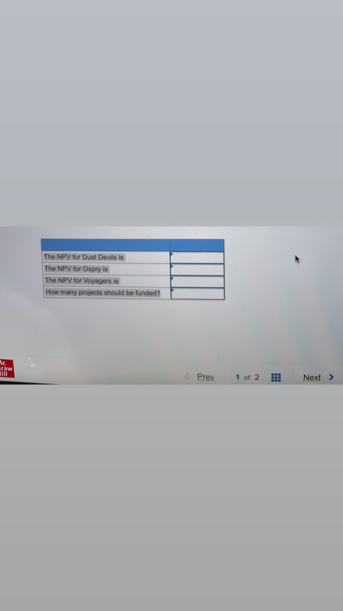 Solved You are the head of the project selection team at | Chegg.com