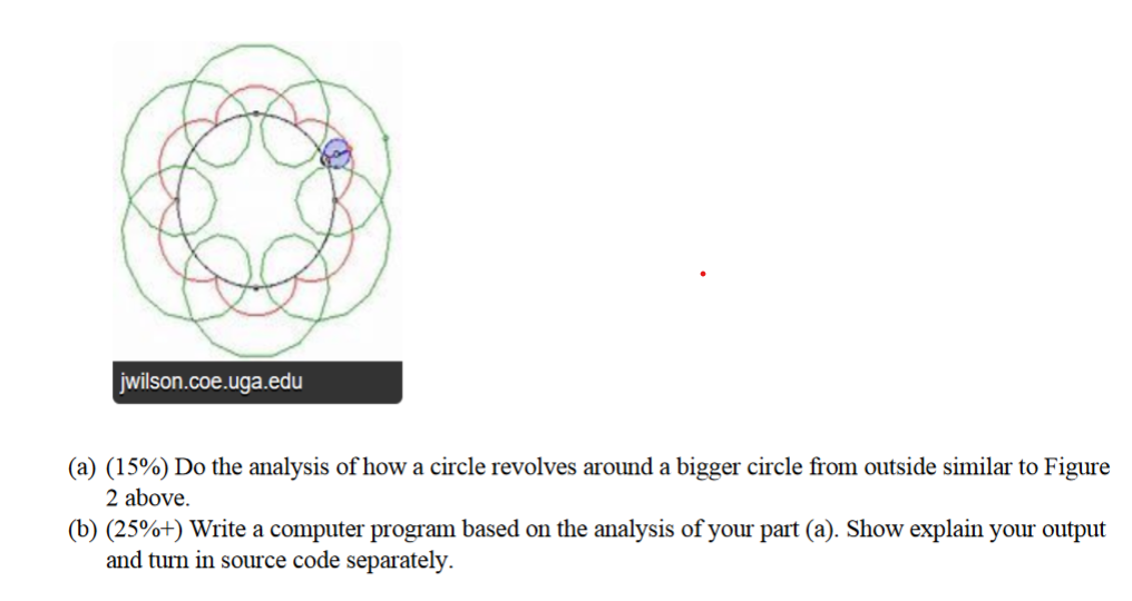 Solved Cycloid generated by a small circle rolling (and | Chegg.com