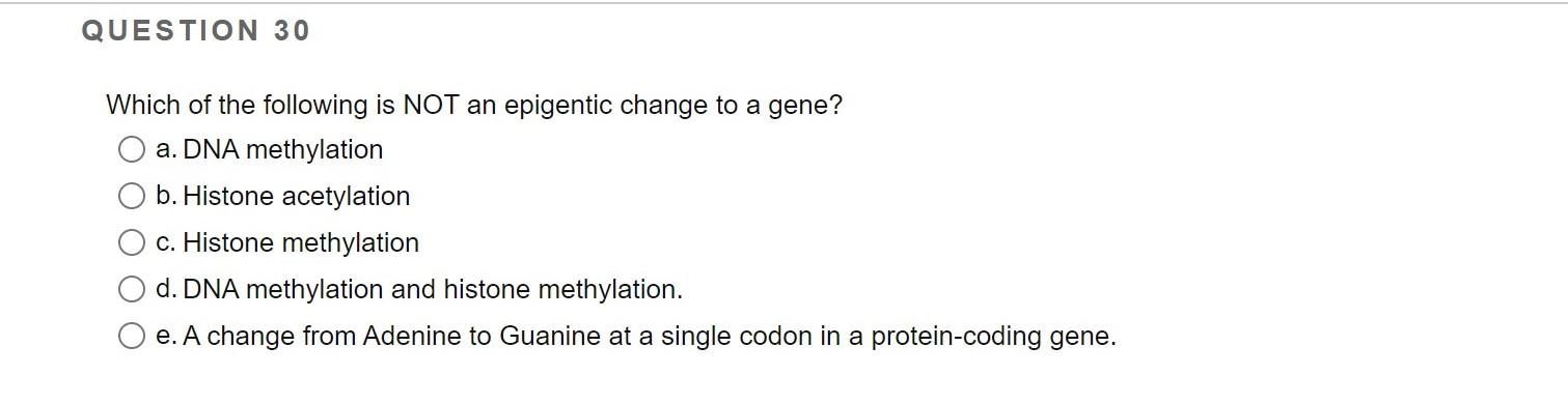 Solved QUESTION 30 Which of the following is NOT an | Chegg.com