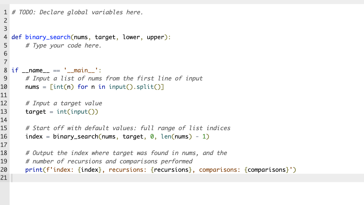 Solved Binary Search Can Be Implemented As A Recursive Chegg