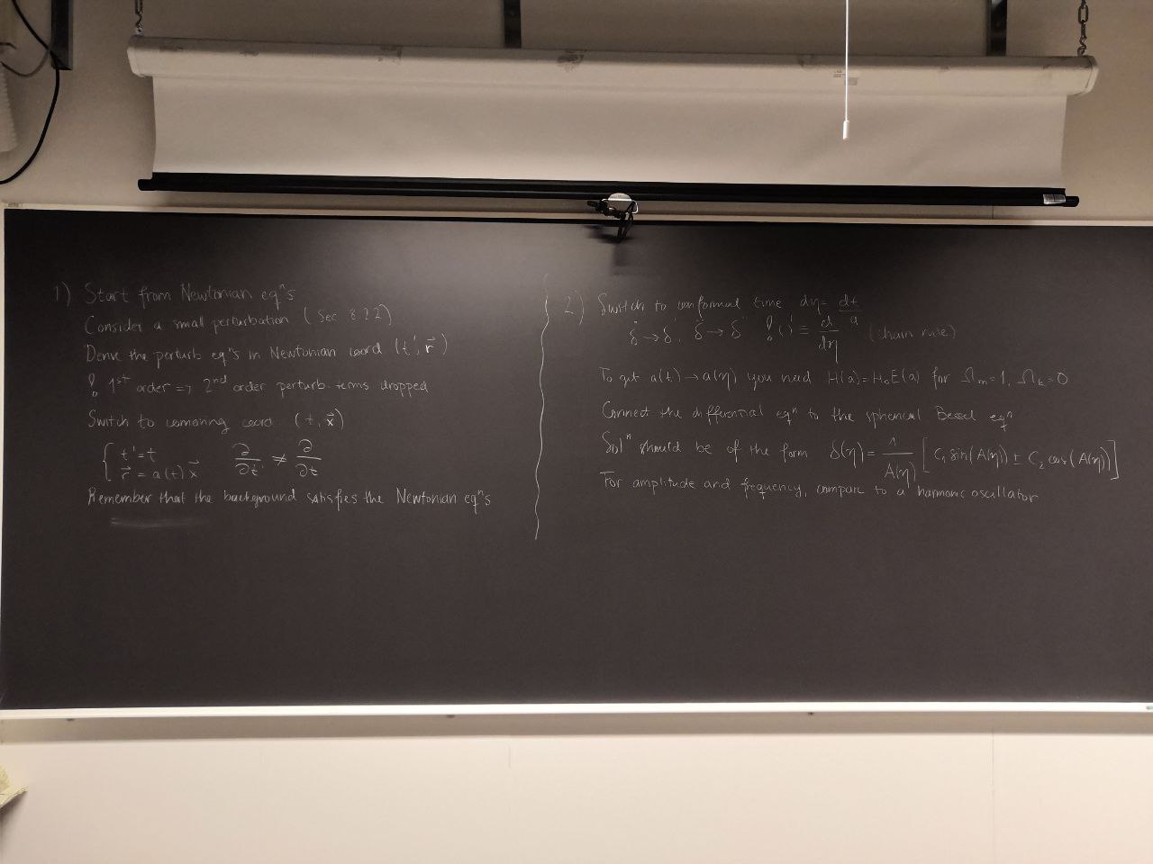 Solved 1. Newtonian perturbation equations. Following the | Chegg.com