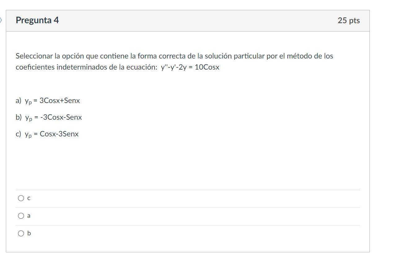 Solved Seleccionar la opción que contiene la forma correcta | Chegg.com