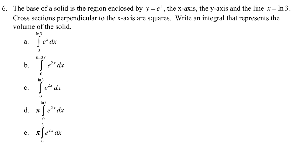 Solved 6. The base of a solid is the region enclosed by | Chegg.com