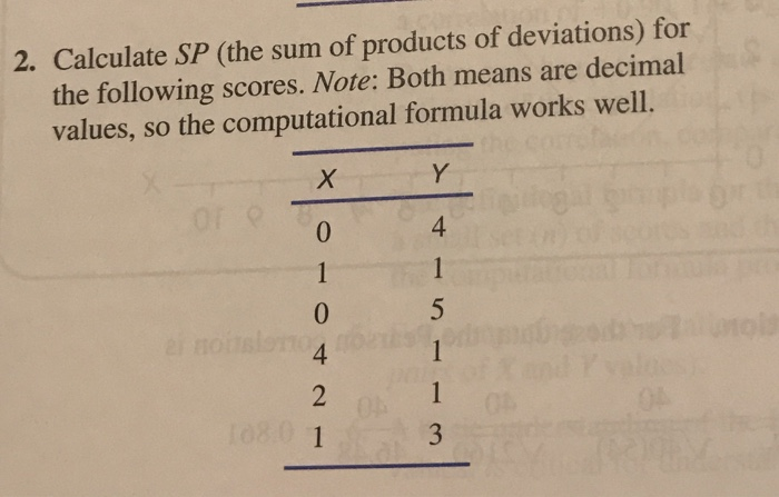 Solved 2. Calculate SP (the sum of products of deviations) | Chegg.com