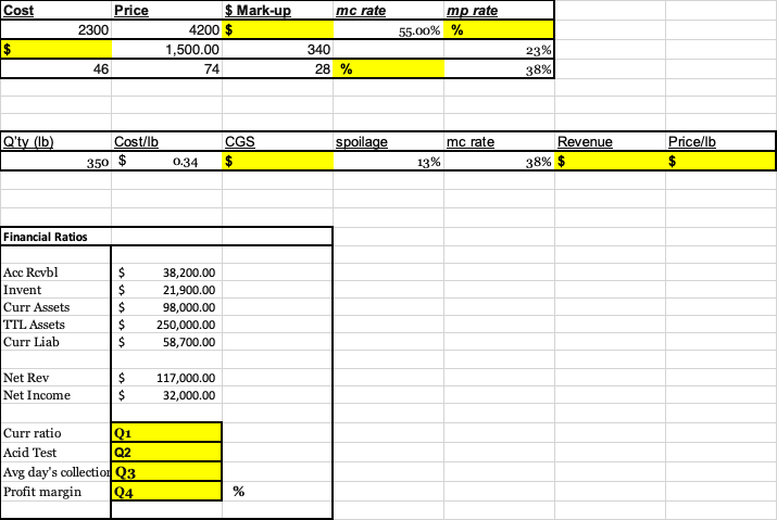 Solved Download the file attached and solve for the cells in | Chegg.com