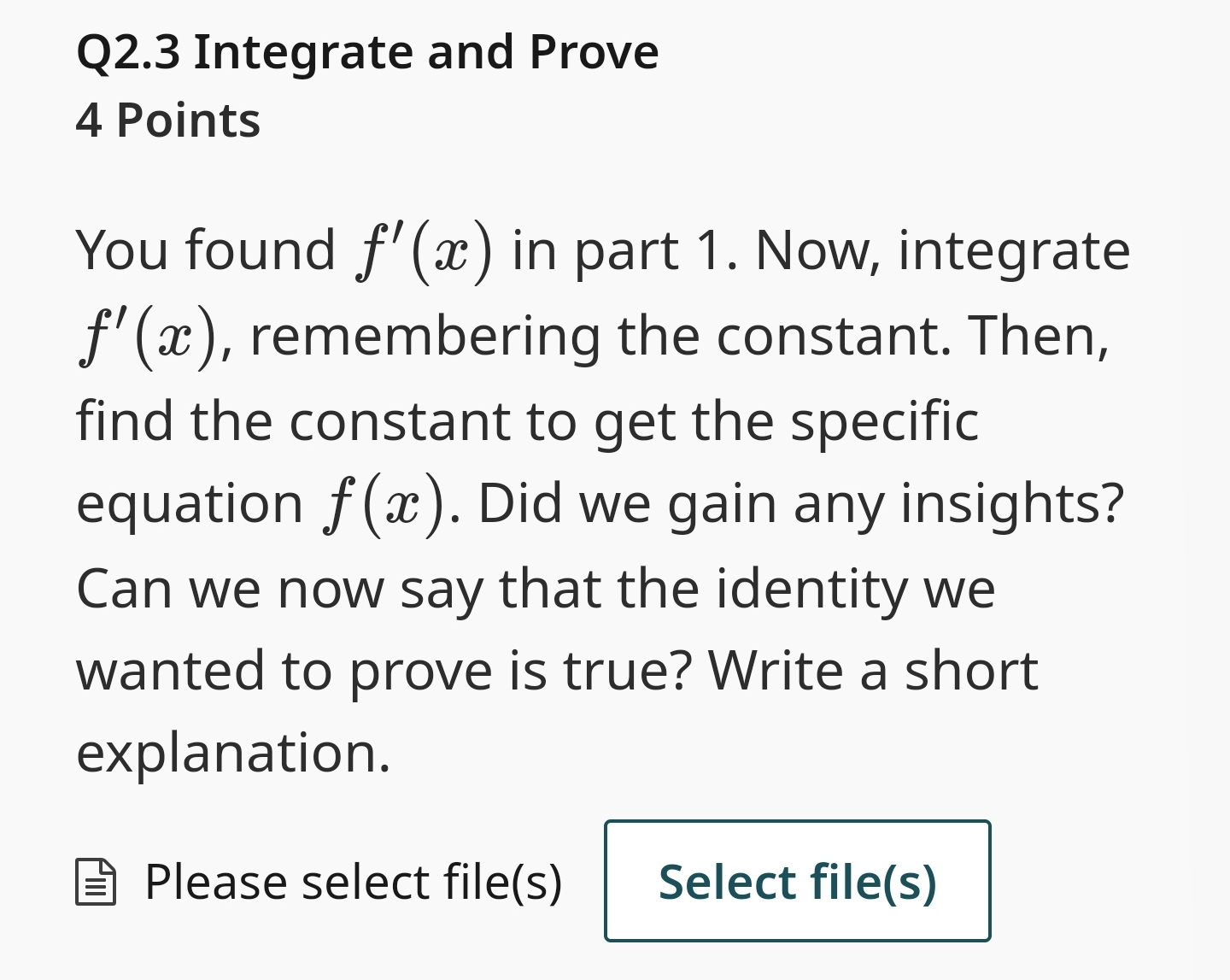 Solved Q2 Inverse Trig Identity 10 Points I claim that | Chegg.com