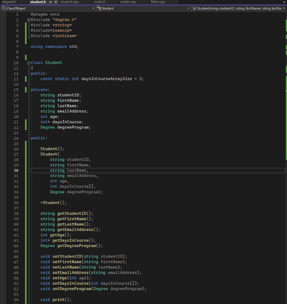 Solved I'm working on a C++ project and my code is compiling | Chegg.com