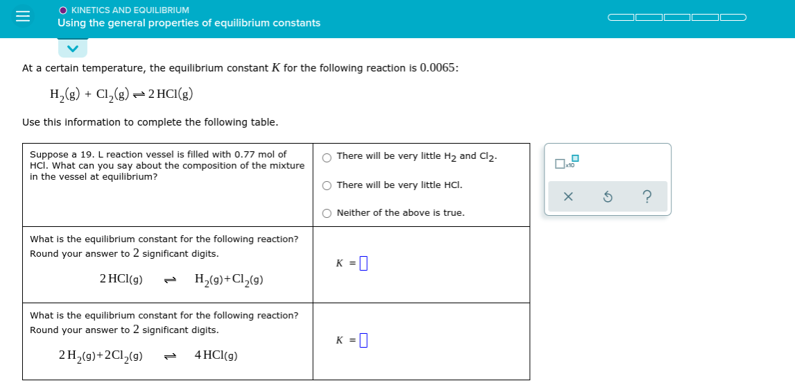 Solved O KINETICS AND EQUILIBRIUM Using the general | Chegg.com