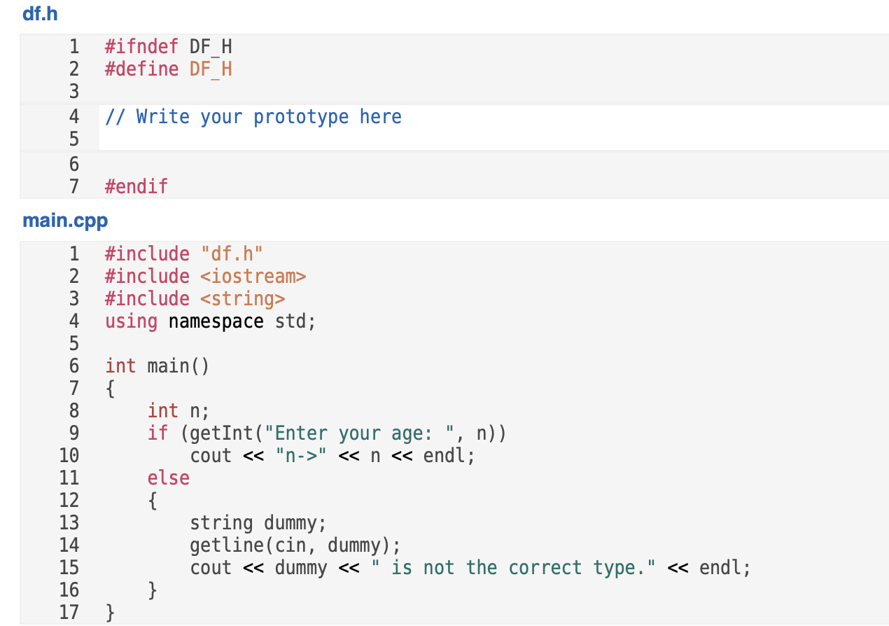 Solved Examine main.cpp to see how the function is used, | Chegg.com