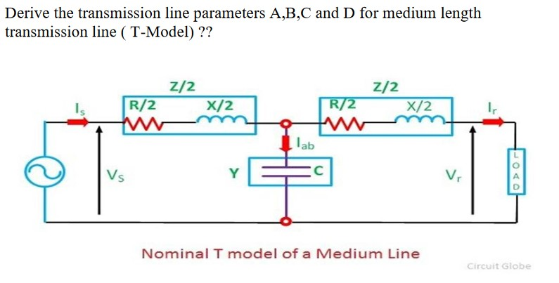 Solved Derive the transmission line parameters A,B,C and D | Chegg.com