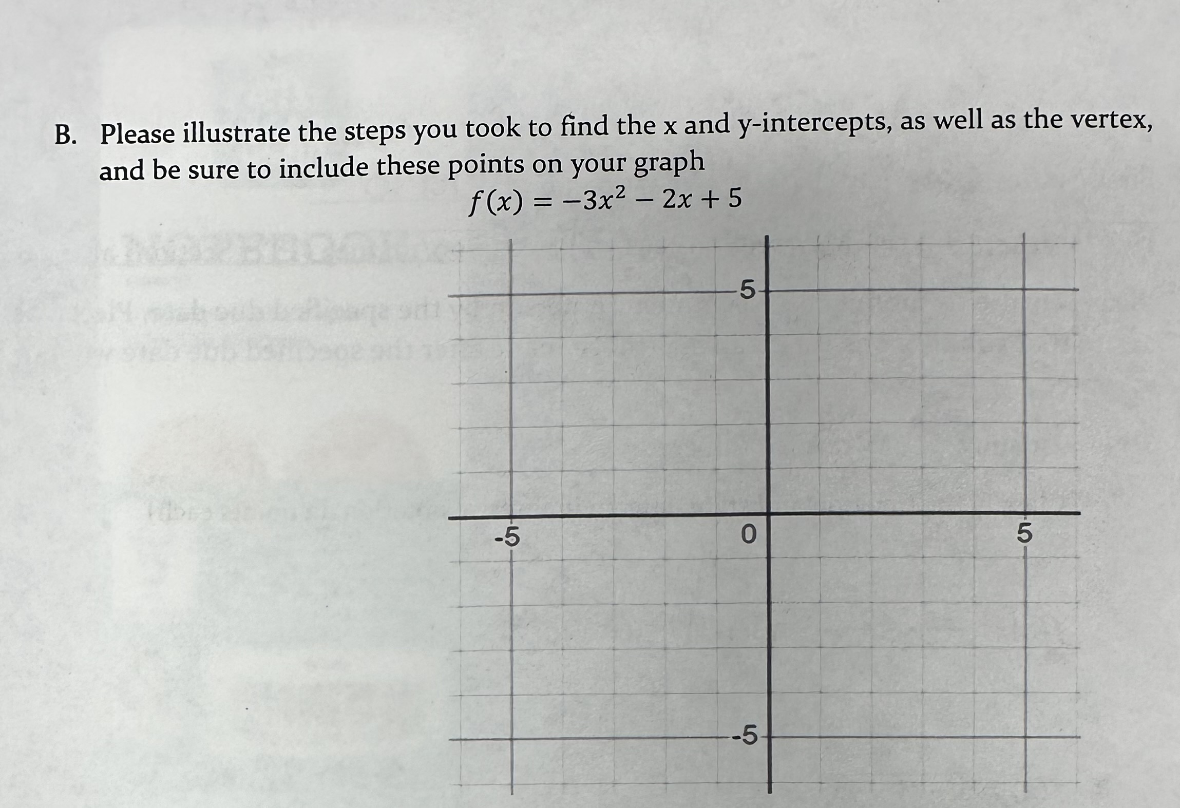 Solved B. Please illustrate the steps you took to find the x | Chegg.com