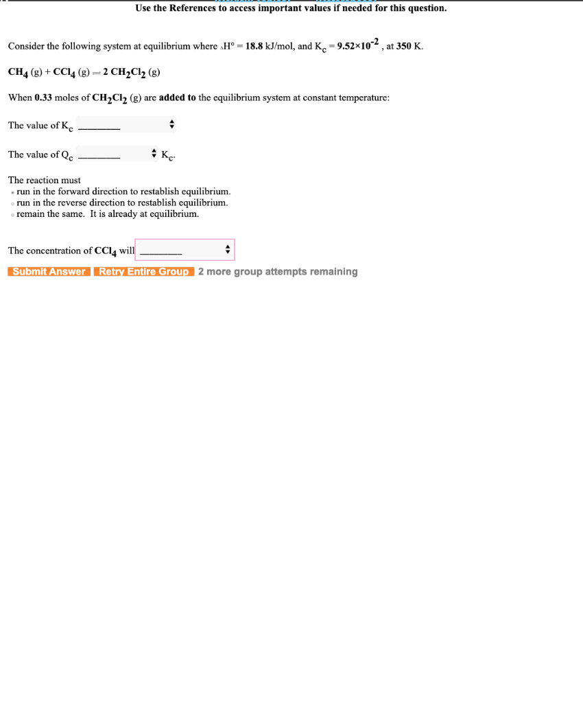 Solved drop down menu options: Value of Kc will... Increase, | Chegg.com