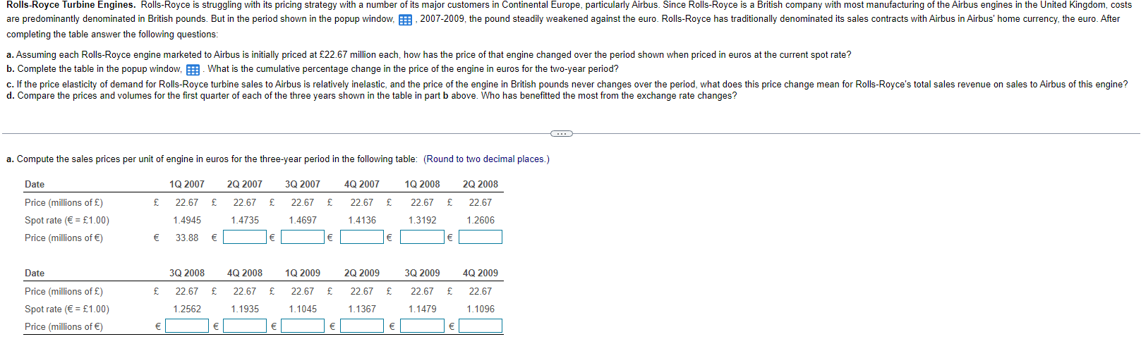Solved completing the table answer the following questions: | Chegg.com