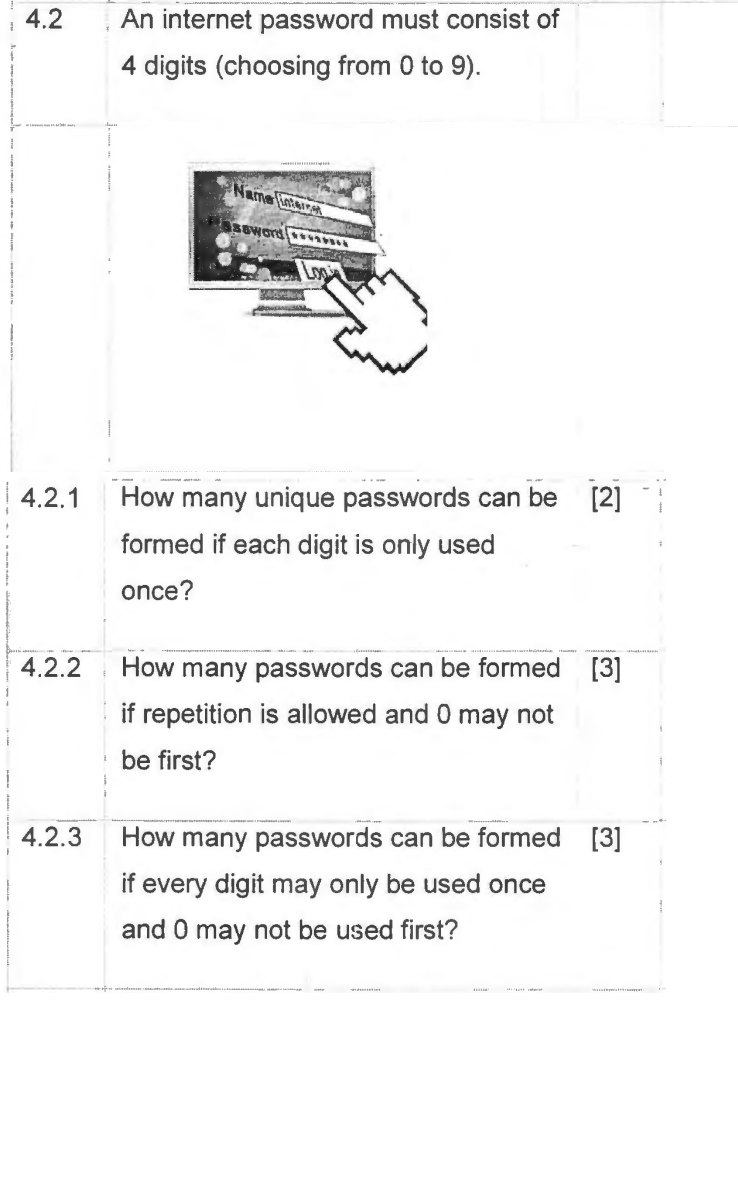 Solved 4.2 4.2.1 4.2.2 4.2.3 An internet password must | Chegg.com