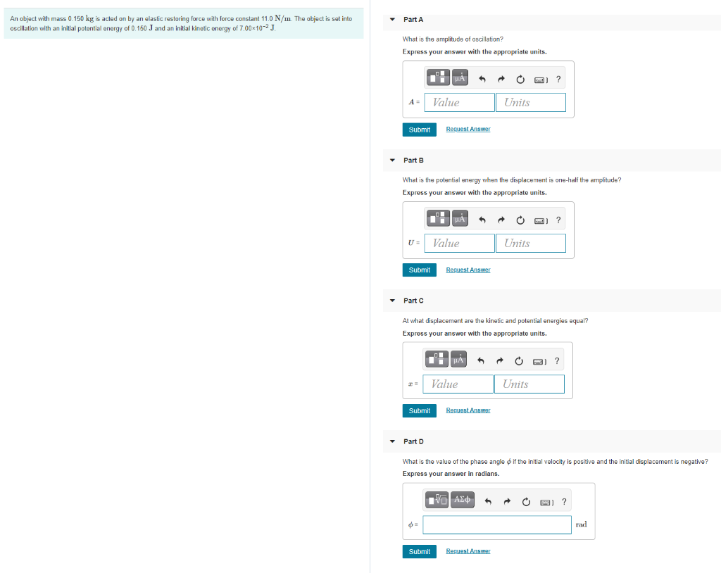 Solved Part A An object with mass 0.150 kg is acted on by an | Chegg.com