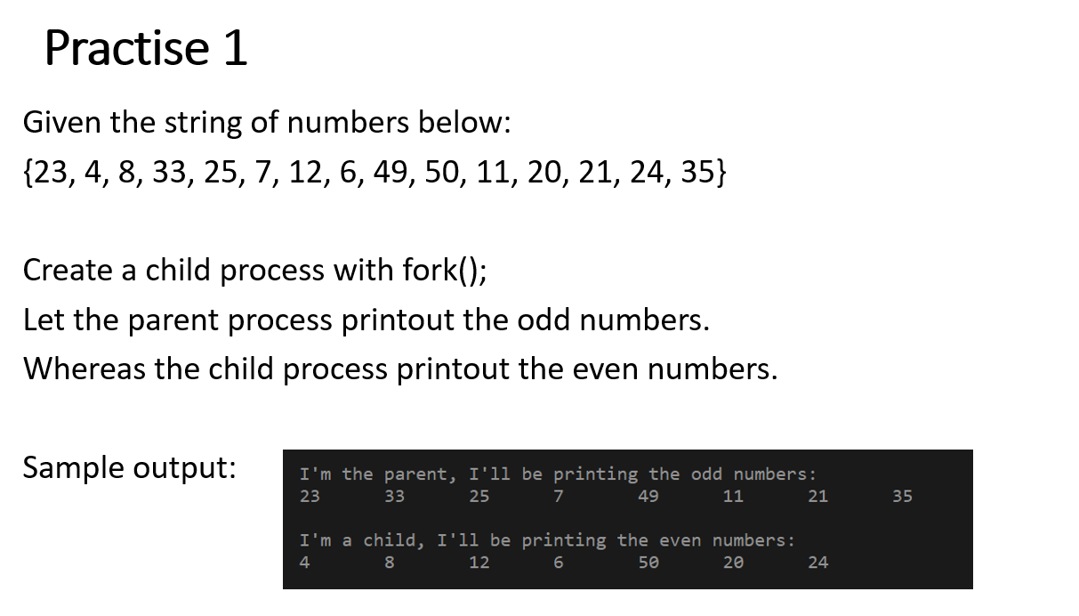 Solved Practise 1 Given the string of numbers below: {23, 4, | Chegg.com