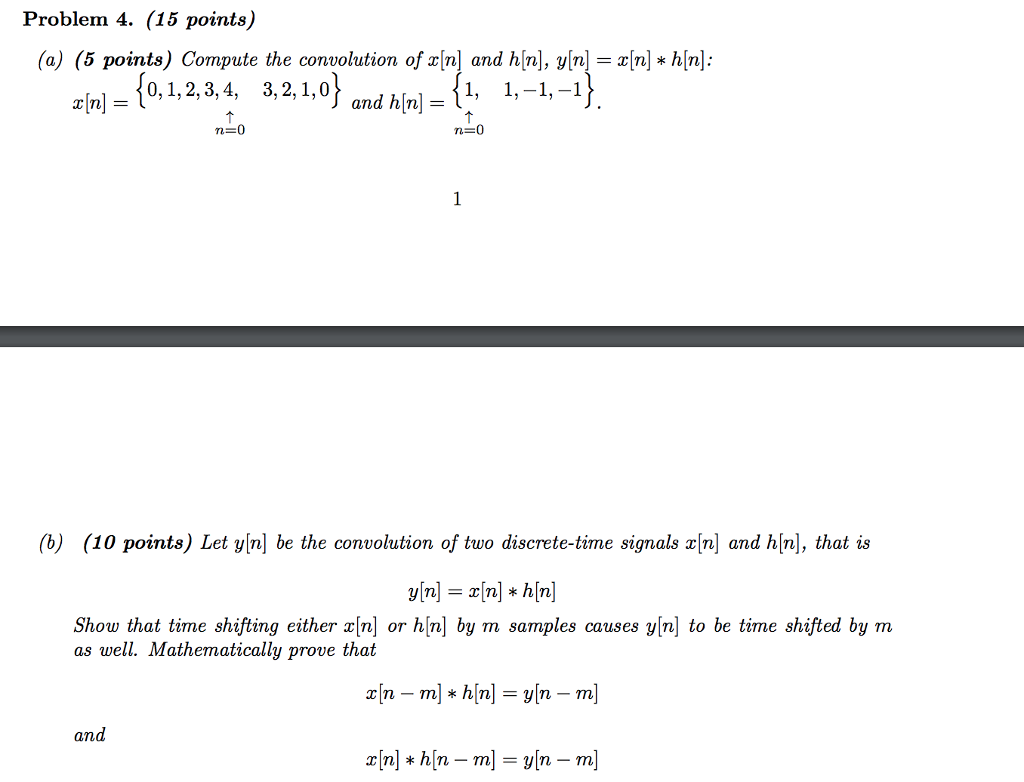 Solved Problem 4. (15 points) (a) (5 points) Compute the | Chegg.com