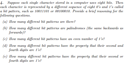Solved Suppose each single charucter stored in a computer | Chegg.com